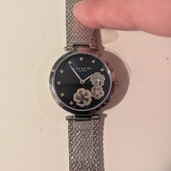 Coach | Accessories | Coach Blue Dial Flower Watch | Poshmark